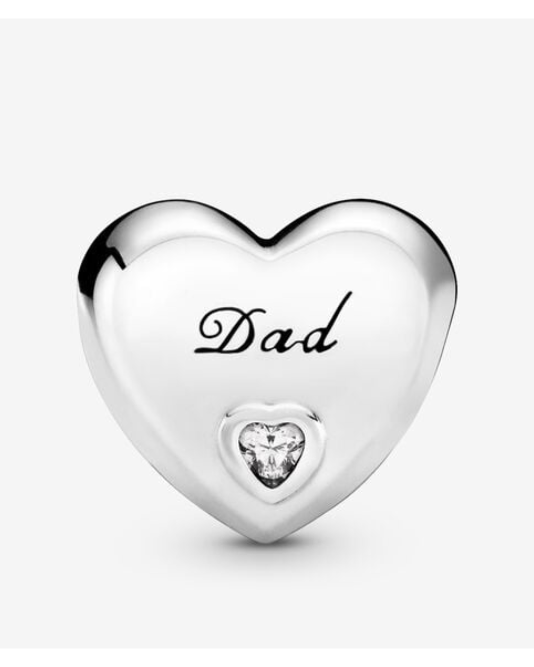 CHARM PANDORA en Plata Corazón Papá | ImportadosWeb