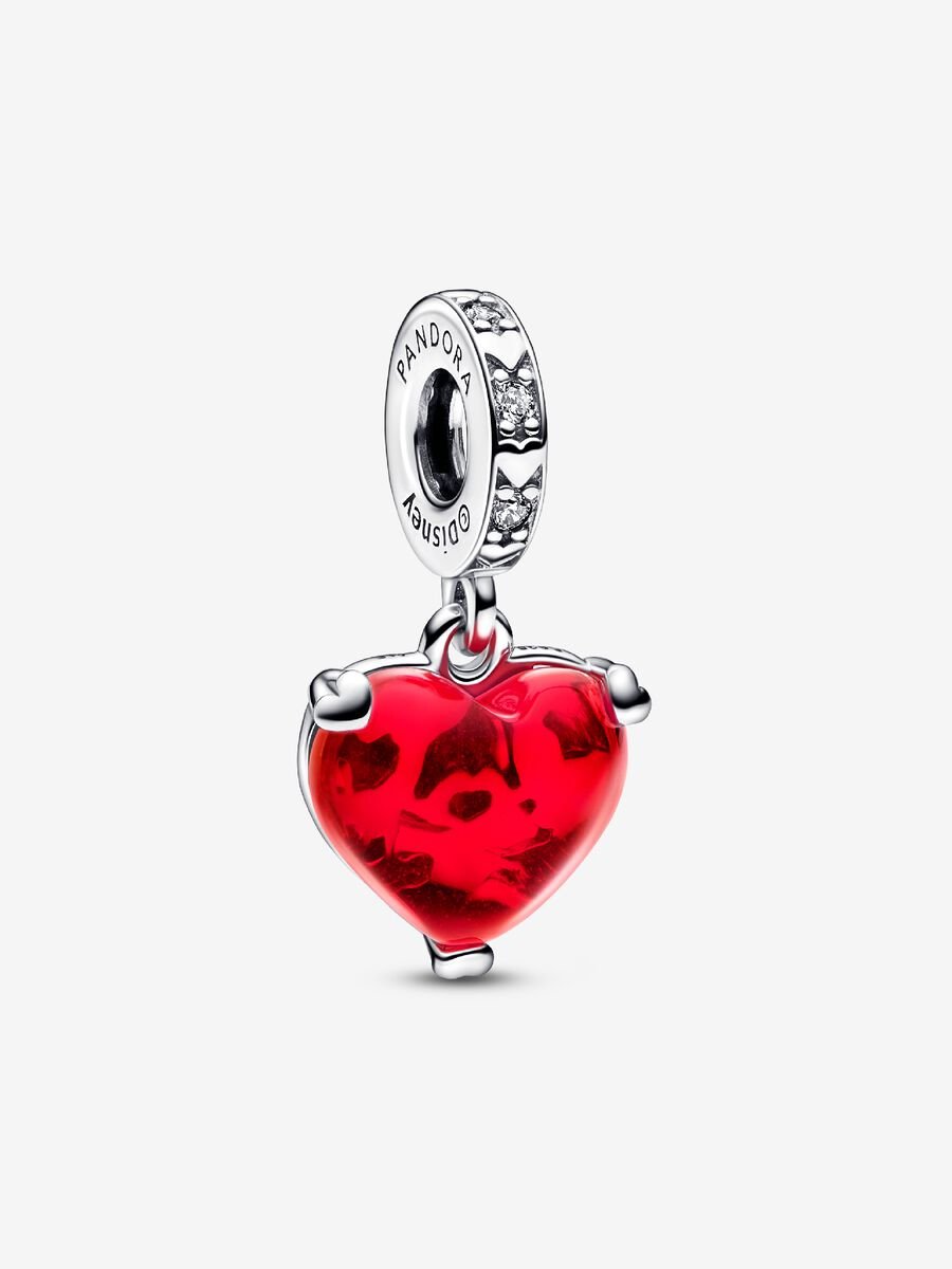 Charm Pandora Corazon Murano Beso de Mickey y Minnie